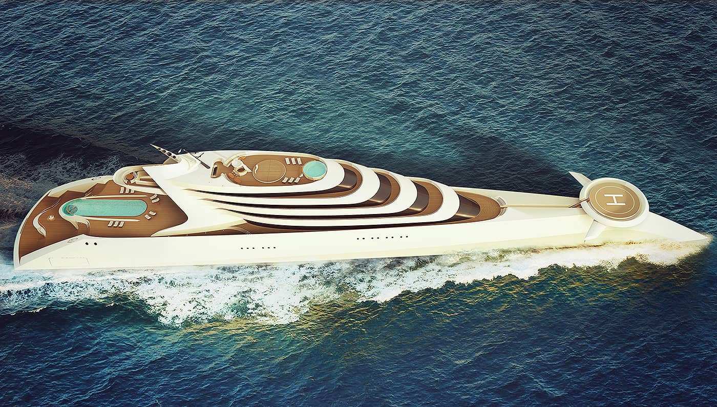 Dit Superjacht Concept Zou de Grootste ter Wereld Kunnen Worden - Pure Luxe