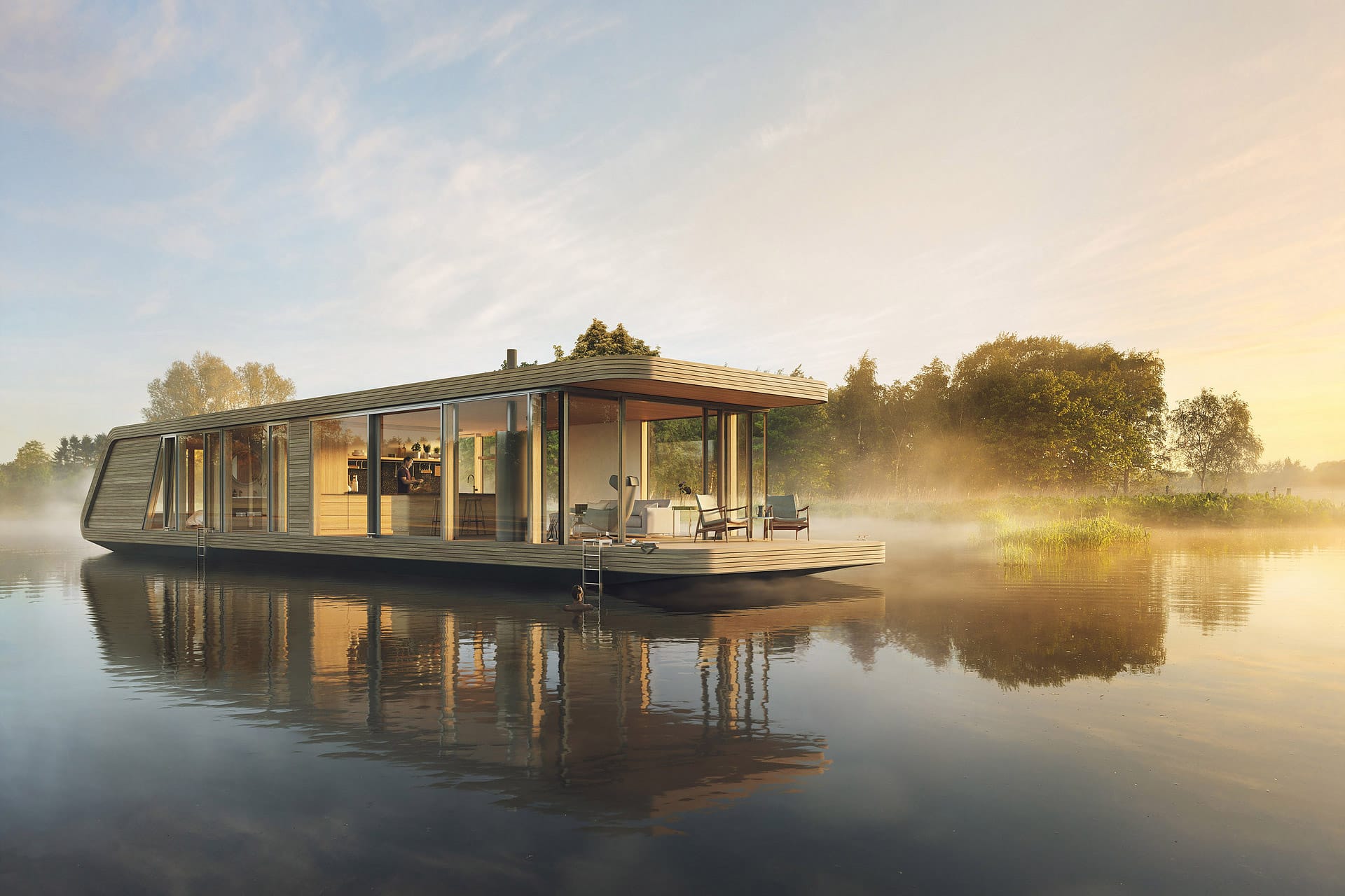 Vanaf zo'n € 530.000 bent u de eigenaar van deze varende, eco ...