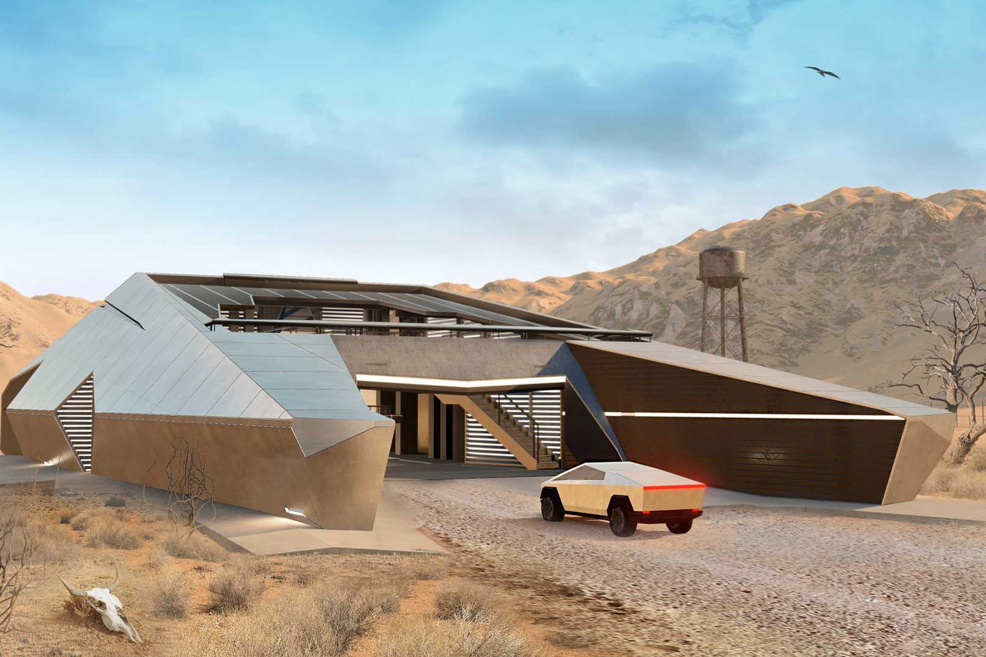 Cyberhouse: het ultieme optrekje voor de eigenaar van een Tesla ...